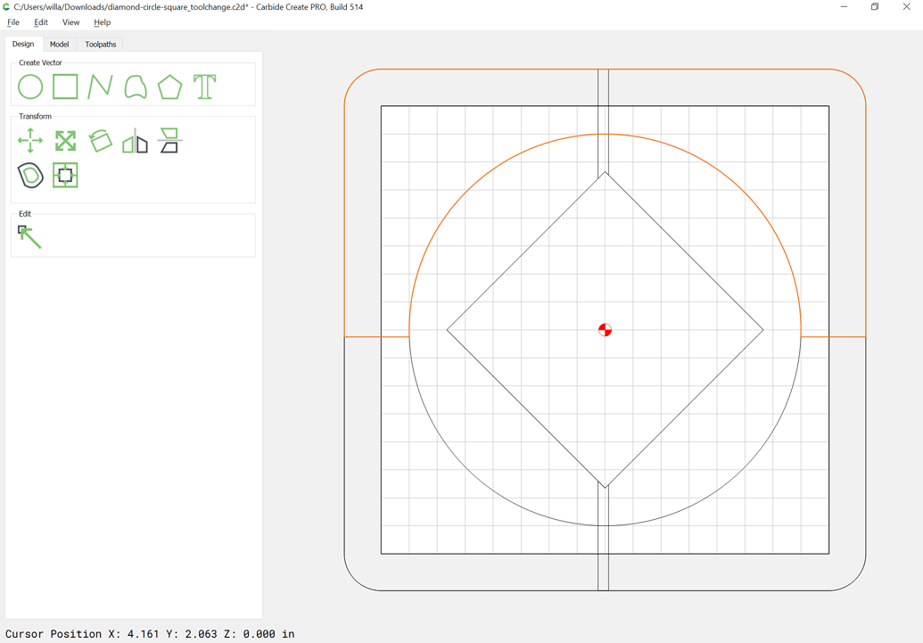 Diamond-Circle-Square Calibration file - Tutorials - Carbide 3D ...