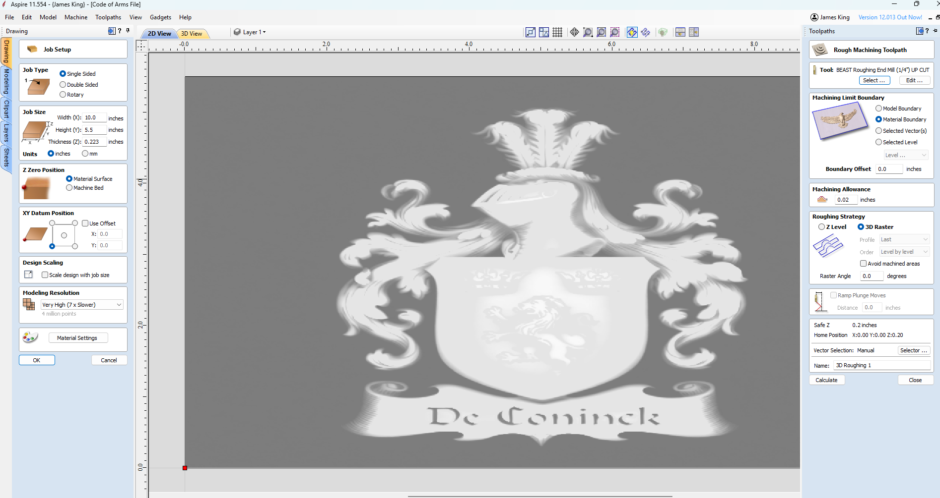 Depth of cut when using Vectric Aspire - Vectric - Carbide 3D Community ...
