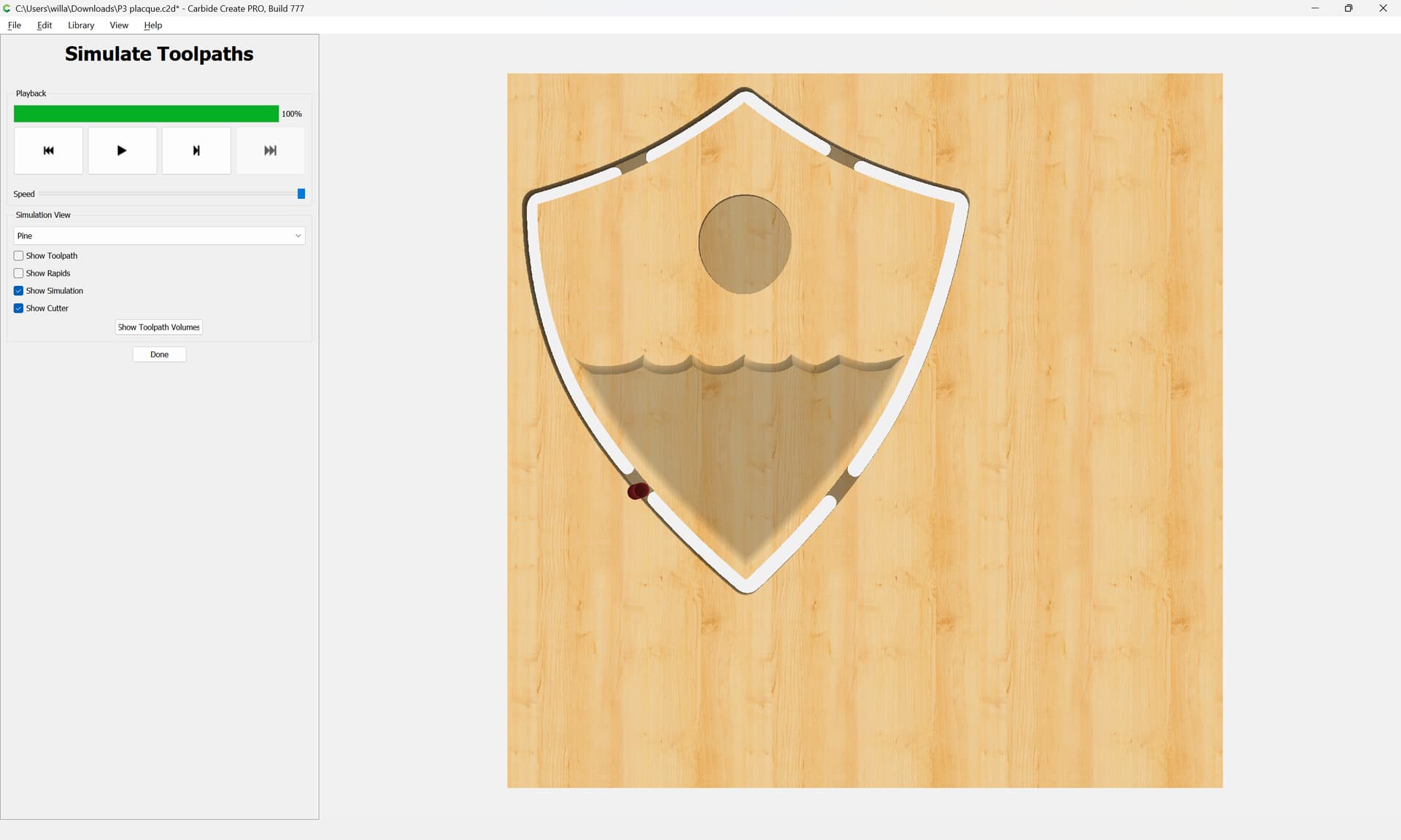 Empty Toolpath for curved line - Carbide Create - Carbide 3D Community Site Empty Toolpath for curved line - Carbide Create - Carbide 3D Community Site